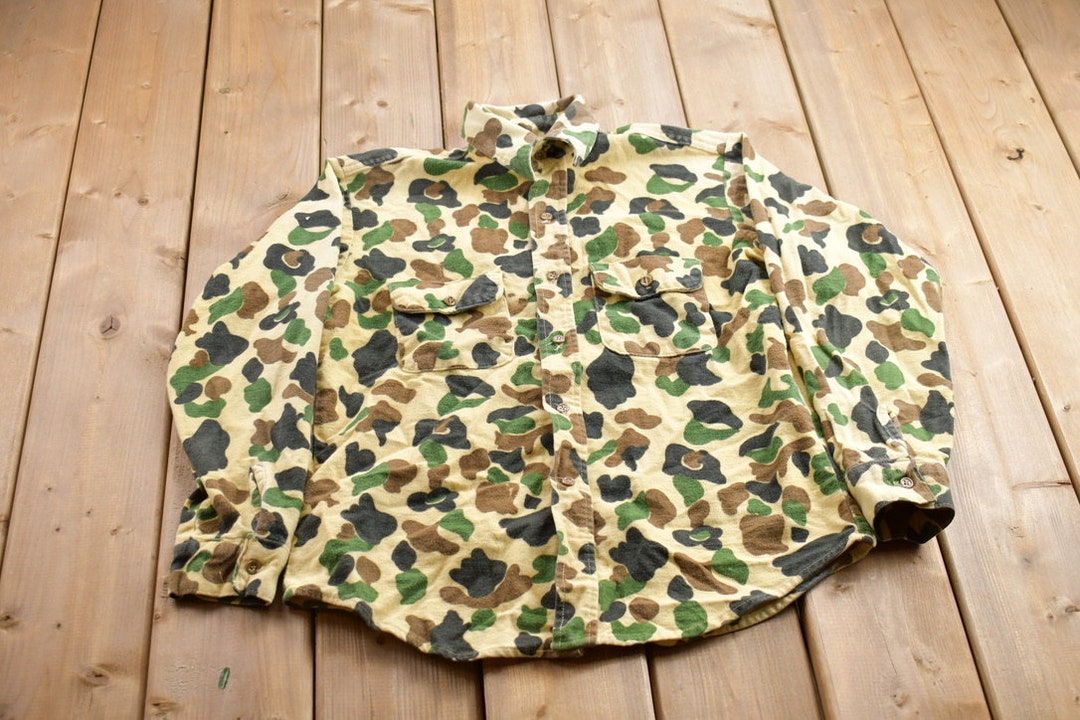 Vintage 1990s Duck Camo Button up Jacket / Hunting Jacket / Vintage ...