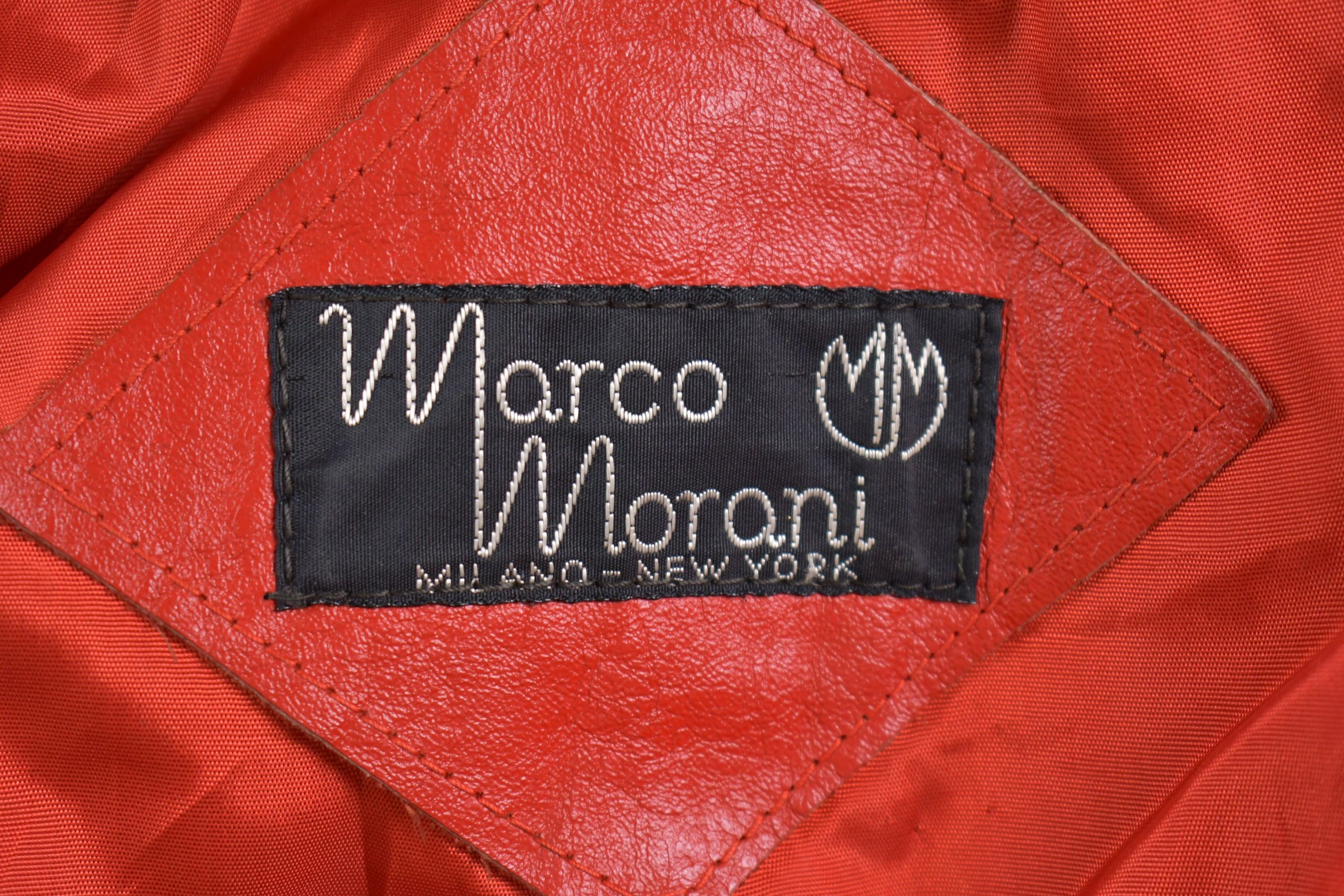 Vintage 1970s Marco Morani Red Leather Jacket / Fall Outerwear ...