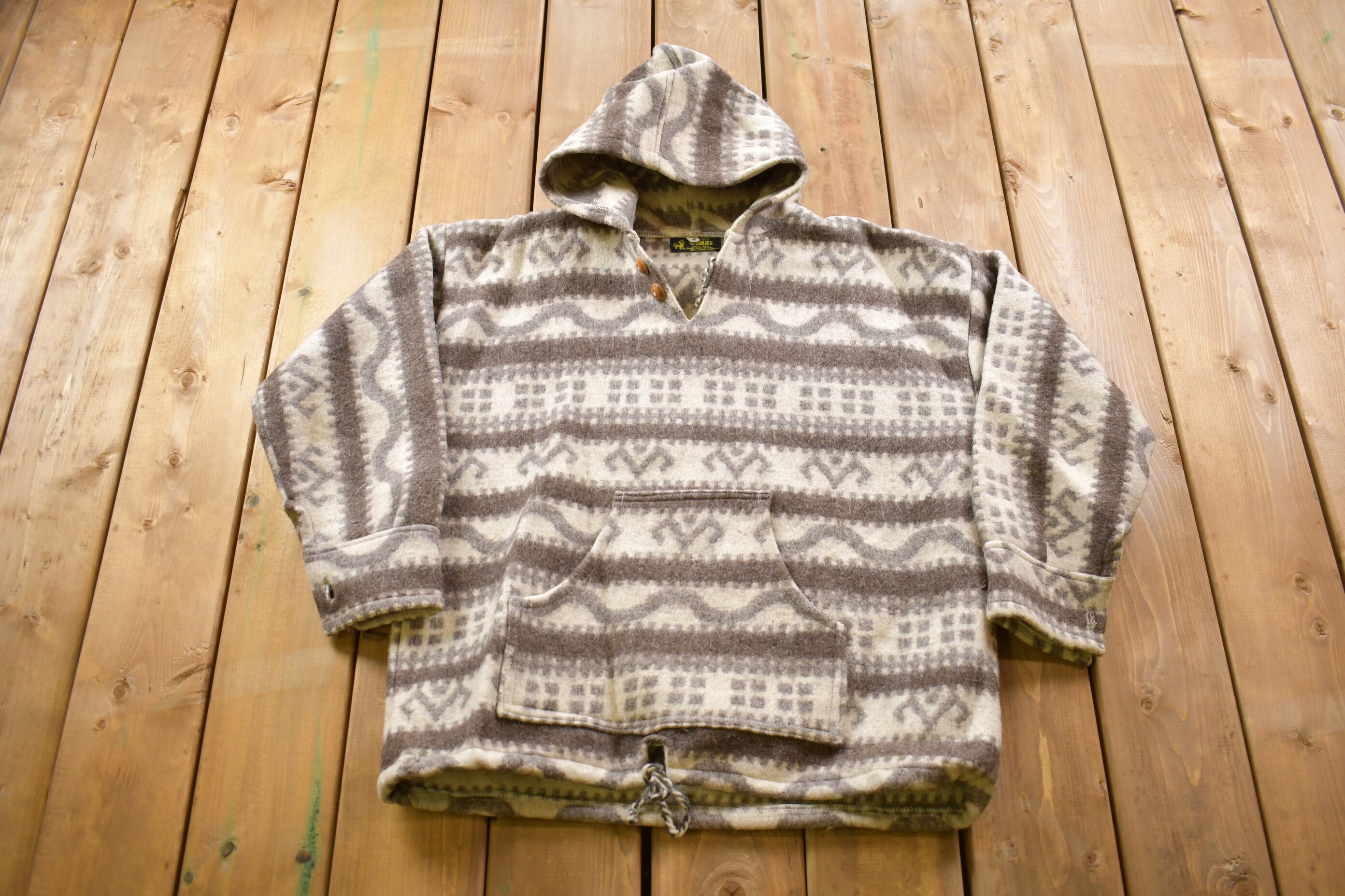 シャツやシ 80s Ecuador Hooded Knit r6ApB-m80320141360 マークが