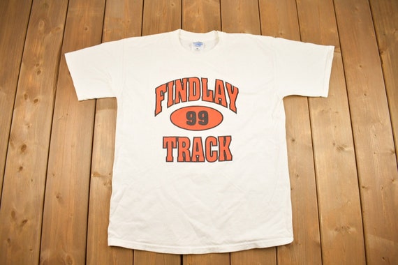 Vintage 1999 Findlay Track and Field Collegiate T-Shi… - Gem