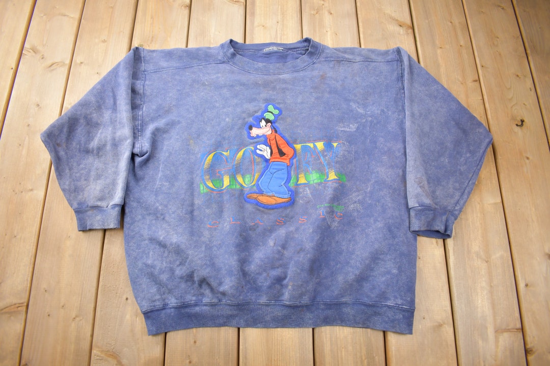 Vintage 1990s Goofy Acid Wash Graphic Disney Designs Crewneck / Vintage ...