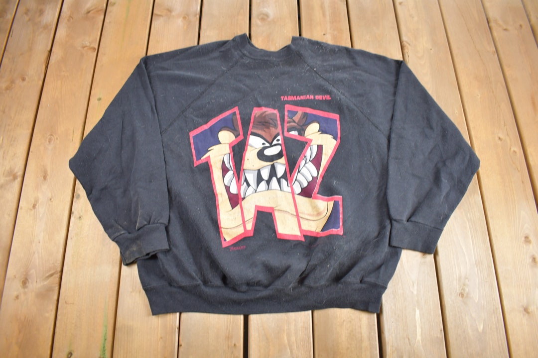 Vintage 1993 Looney Tunes Taz Graphic Crewneck / Vintage Sweatshirt ...