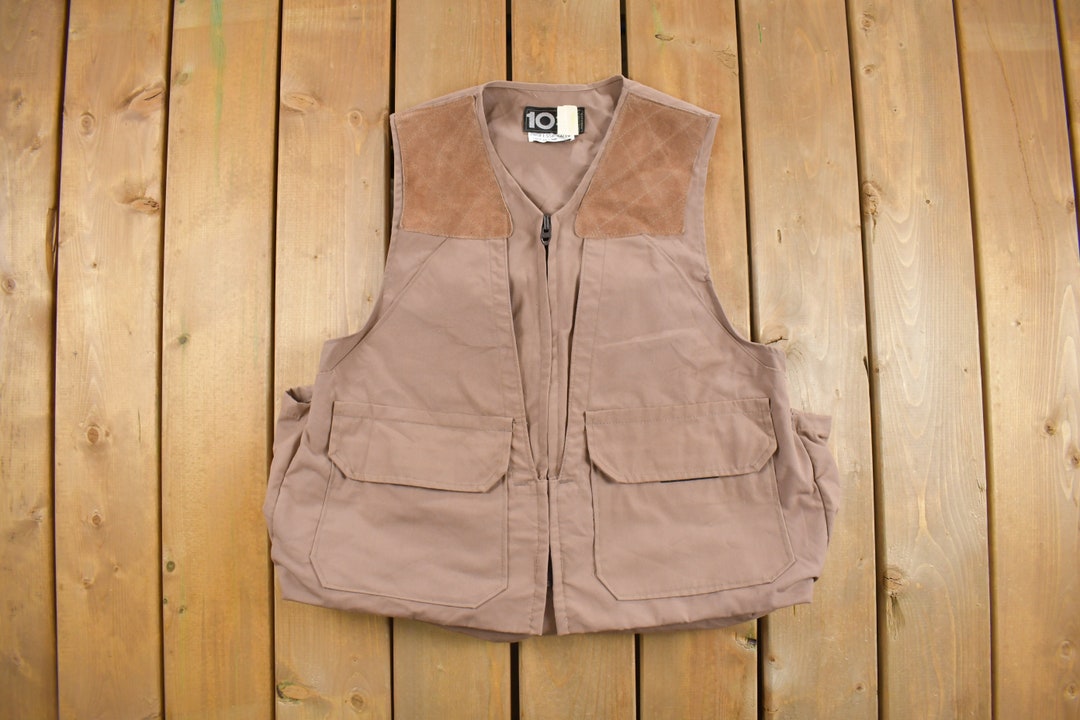 Vintage 1980s 10X Hunting Vest / Fall Outerwear / Waxed Vest / Hunting ...