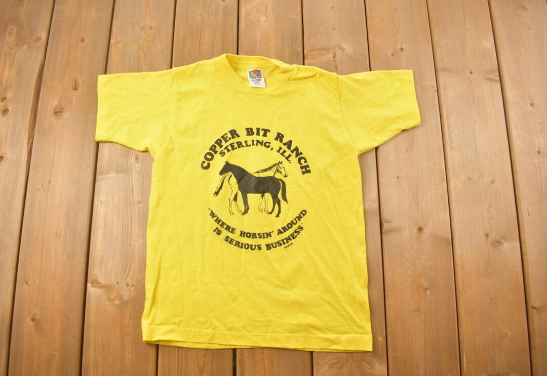 Vintage 1990s Copper Bit Ranch Graphic Kids T Shirt / Vintage T Shirt ...