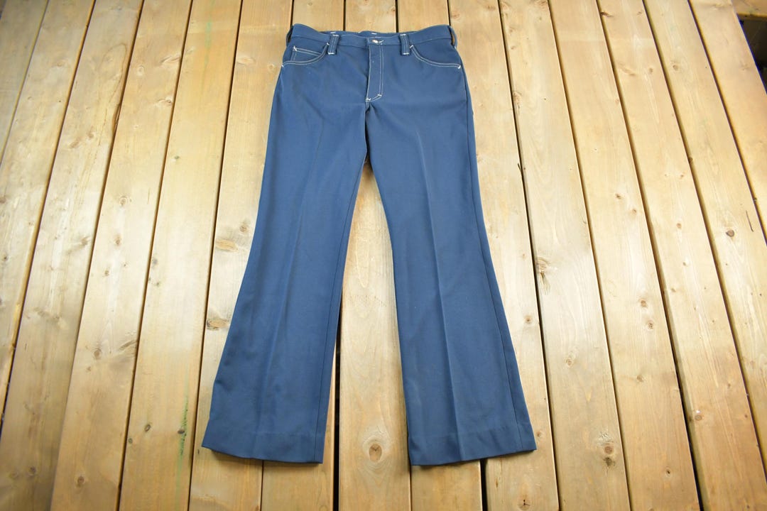 Vintage 1970s Lee Bell Bottom Flare Trousers Pants Size 34 X 32 ...