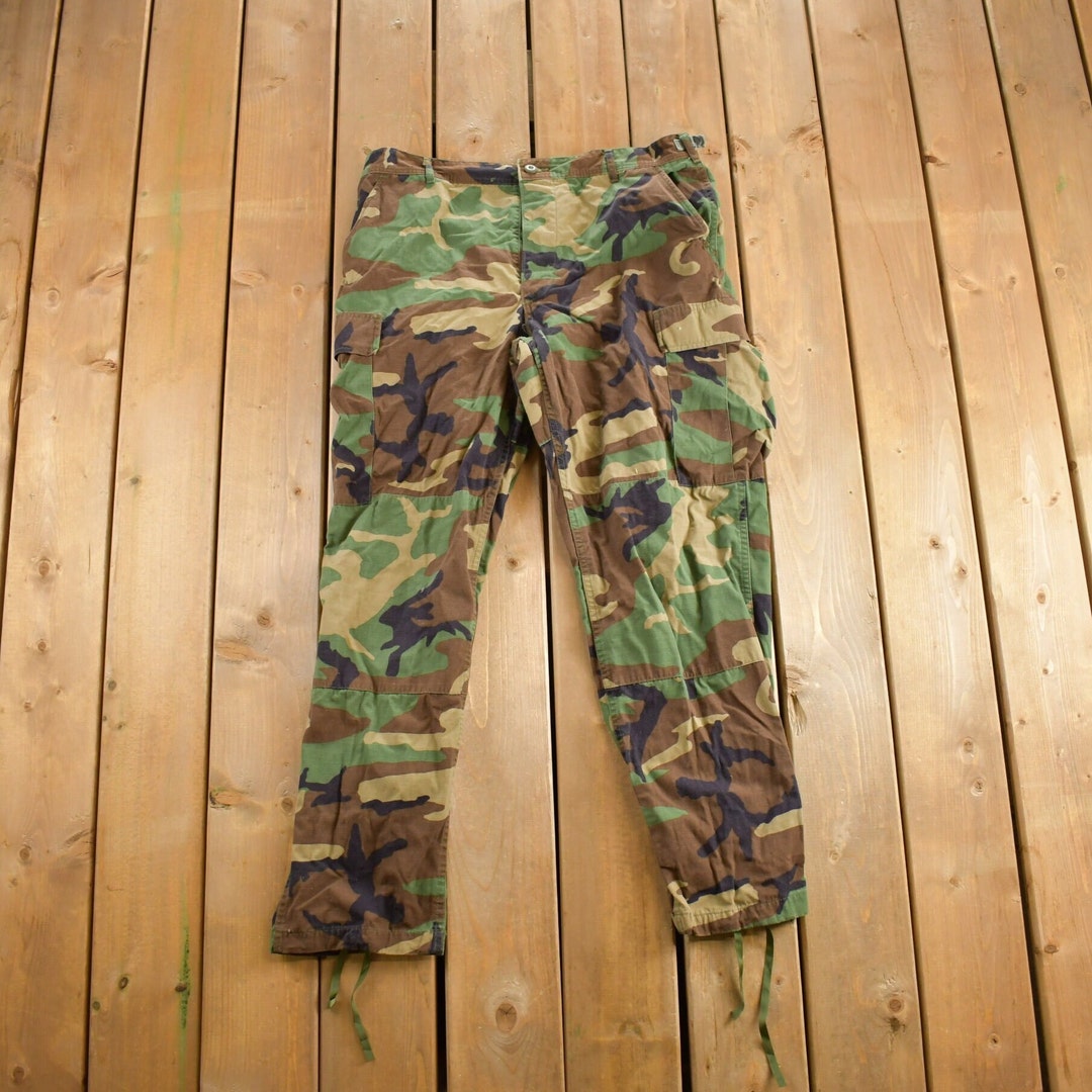 Vintage 1990s US Army Woodland Camouflage Cargo Pants Size 32x36 ...