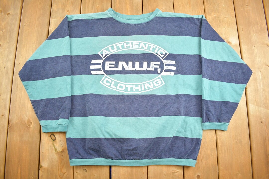 Vintage 1990s Enuf Internationale Graphic Crewneck Sweatshirt / 90s Crewneck / Made in Canada ...