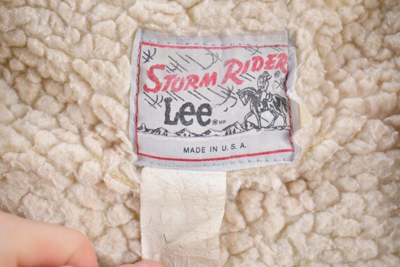 Vintage 1970s Lee Storm Rider Sherpa Lined Denim Vest… - Gem