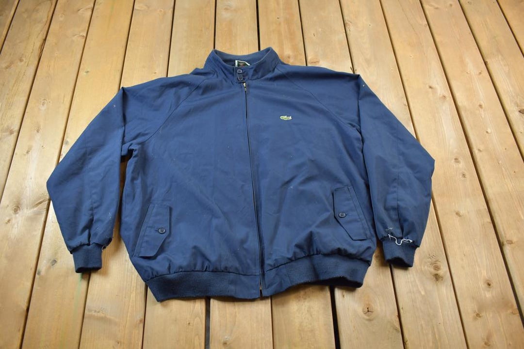 Vintage 1980s Lacoste Bomber Jacket / Size XL / 80s Jacket / Vintage ...