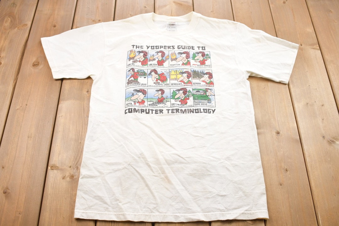 Vintage 1990s the Yoopers Guide to Computer Terminology Graphic T-shirt ...