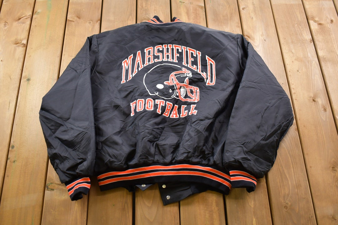 Vintage 1990s Rennoc Marshfield Football Bomber Jacket / Athleisure ...