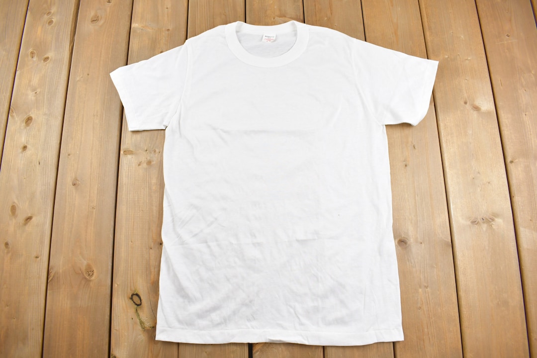 Vintage 1990s Mentog Blank White T Shirt / Vintage T Shirt / Vintage ...