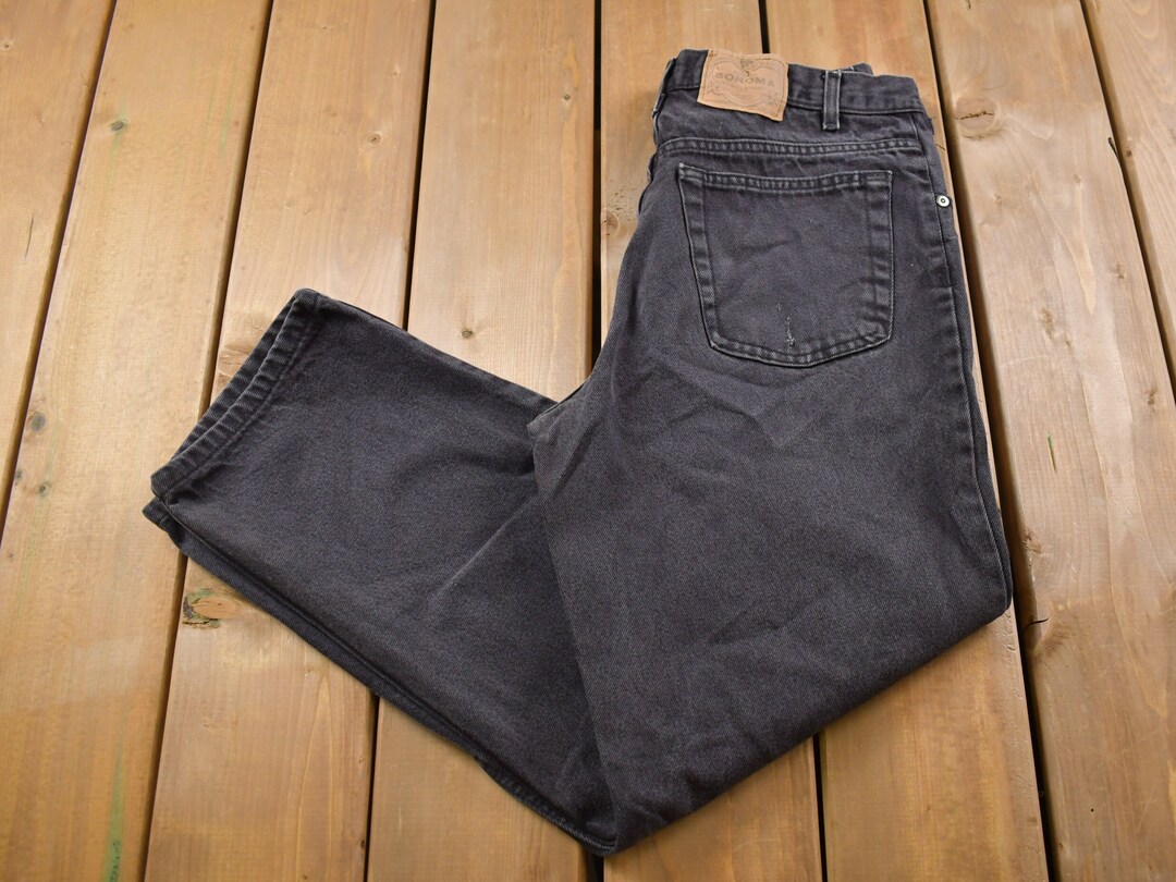 Vintage 1990's Sonoma Black Stone Wash Jeans 30 X 27 / Vintage Black ...