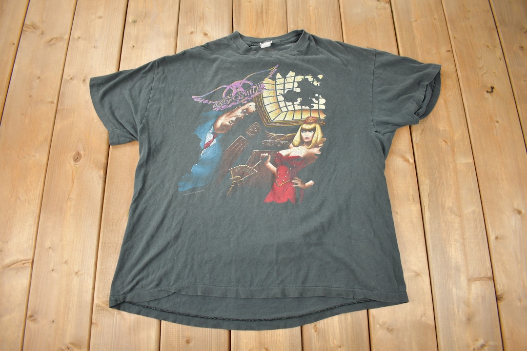 Vintage 1989 Aerosmith Aero Force One Distressed Band T-shirt / Band ...