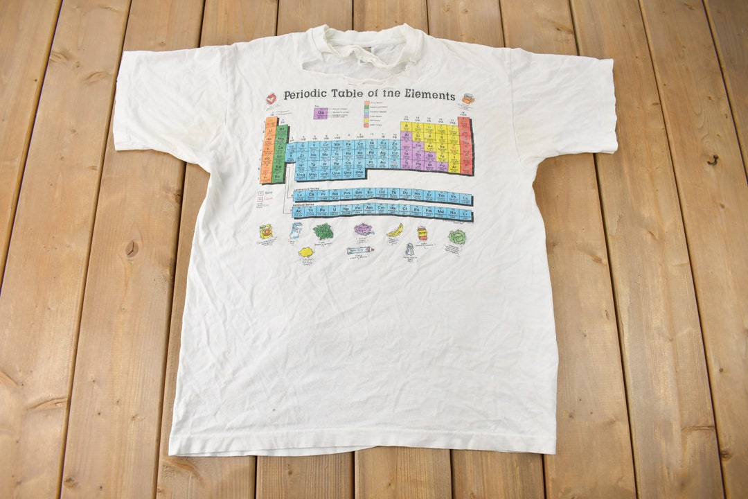 Vintage 1990s Periodic Table of the Elements Single Stitch Graphic T ...