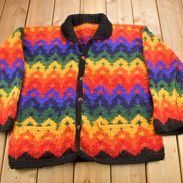 Colorful Cardigan - Etsy