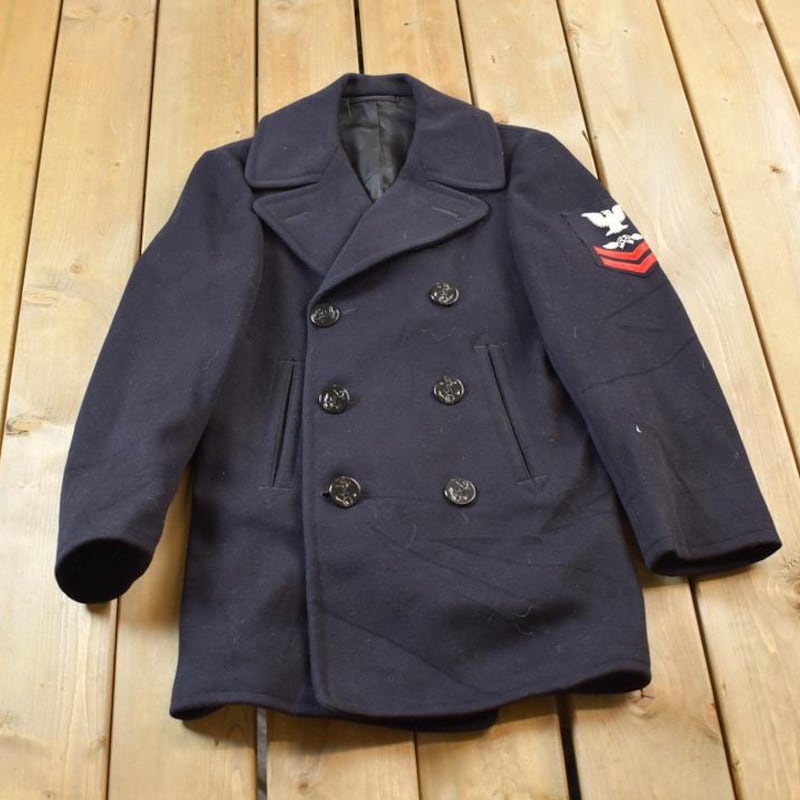 Navy Pea Coat - Etsy