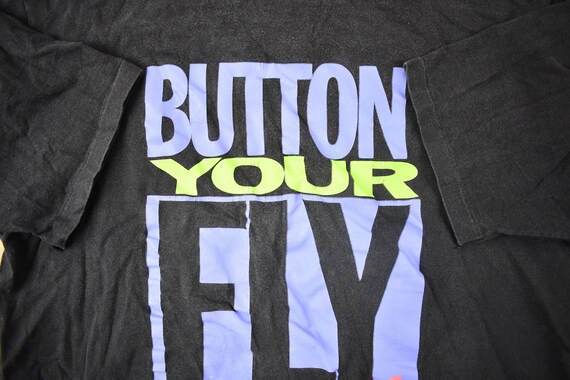Vintage 1990 Levi's "Button Your Fly" Graphic T-Shir… - Gem