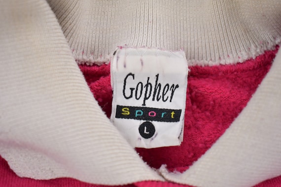 Vintage 1990s Gopher Sport Made In USA Collared Sweat… - Gem