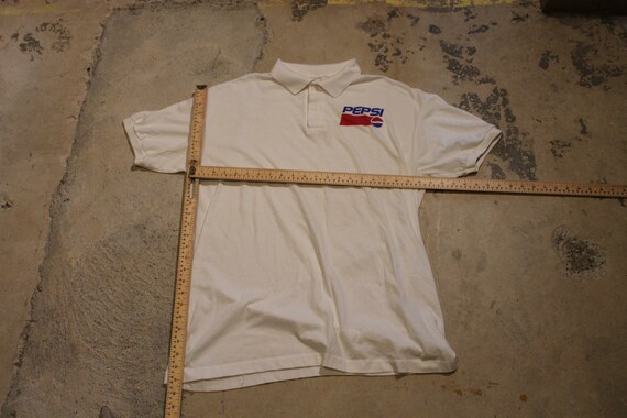 Vintage 1980s Pepsi Logo Polo T Shirt Graphic / Pepsi… - Gem
