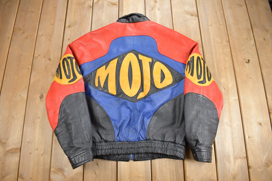 Vintage 1990s Micheal Hoban MOJO Patchwork Leather Jacket / Leather ...