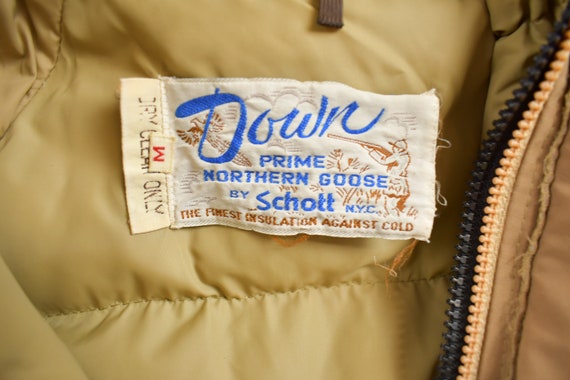 Vintage 1980s Schott Puffer Jacket / Goose Down Fill … - Gem