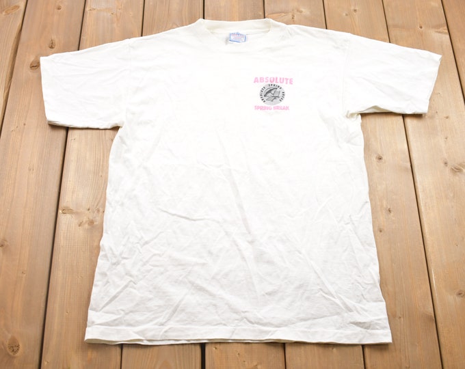 Vintage 90s Absolut Sweden Vodka Party School Fairfield T-shirt Size XL ...