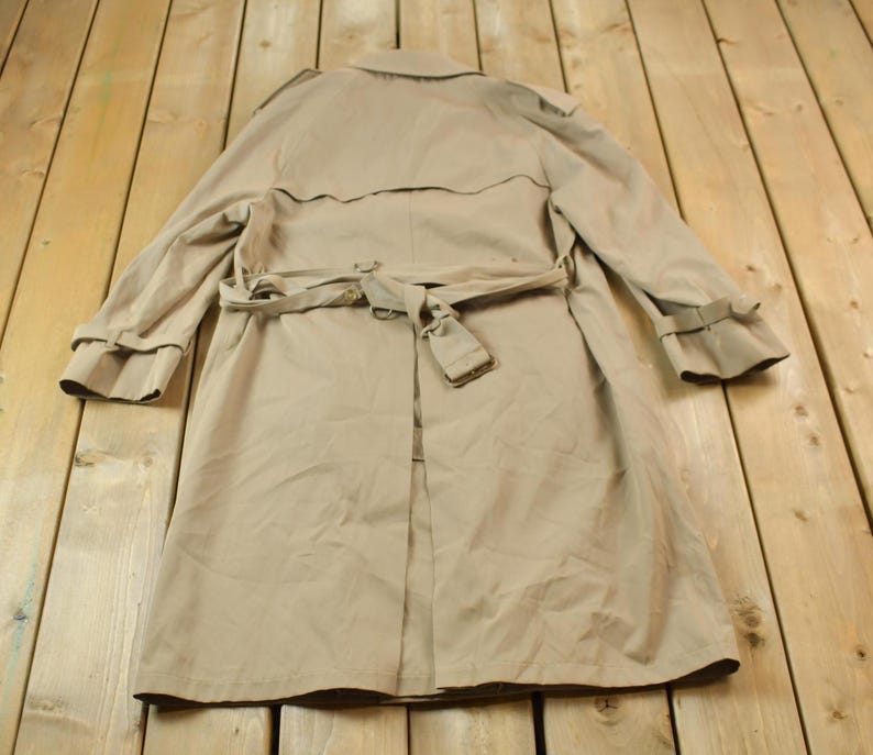 Vintage 1990s Beige Trench Coat / Long Jacket / Vintage 90s Jacket ...