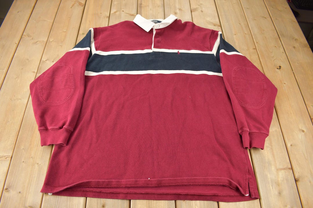 Vintage 1980s Polo Ralph Lauren Color Block Rugby Sweatshirt / Vintage Polo / Small Pony ...