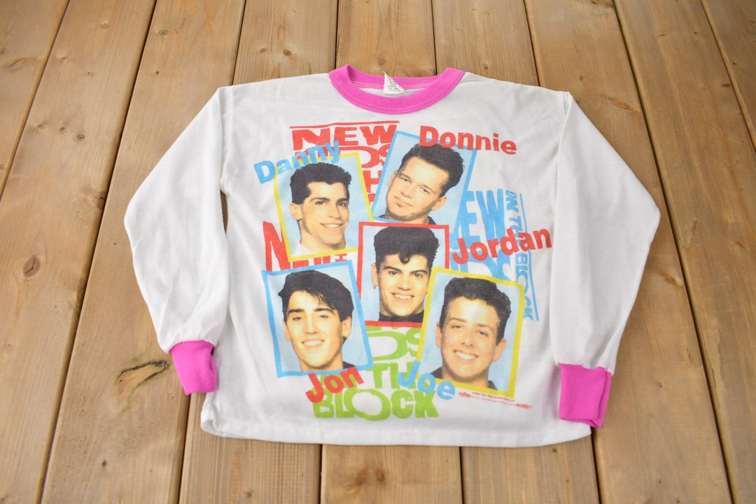 Vintage 1990 New Kids on the Block Youth Size Graphic T Shirt Made in ...