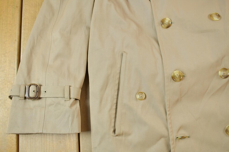 Vintage 1990s Beige Trench Coat / Long Jacket / Vintage 90s Jacket ...