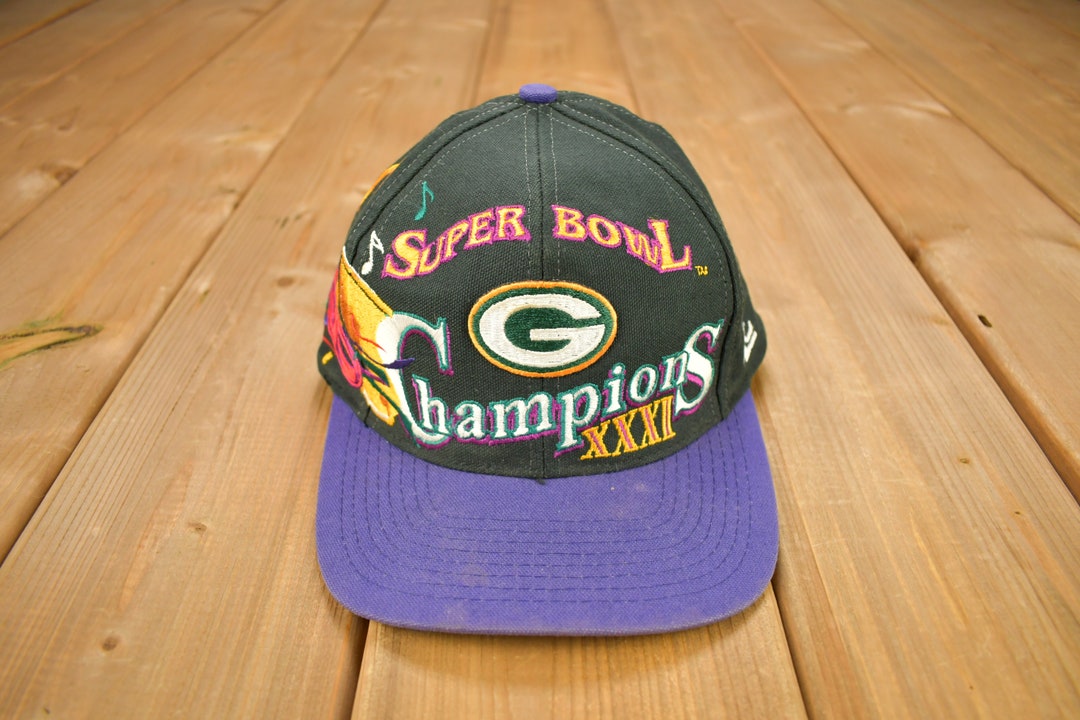 Vintage 1997 Green Bay Packers NFL Super Bowl Champions Snap Back Hat ...