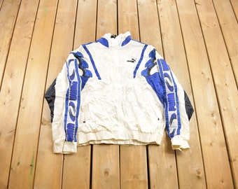 Vintage 90s Puma Full Zip Windbreaker Jacket / 1990s Puma / Athletic ...
