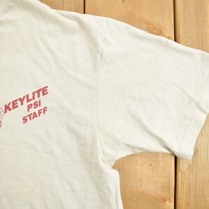 Vintage 1980s Keylite PSI Staff Graphic T-shirt / Streetwear / Retro Style / Single Stitch ...