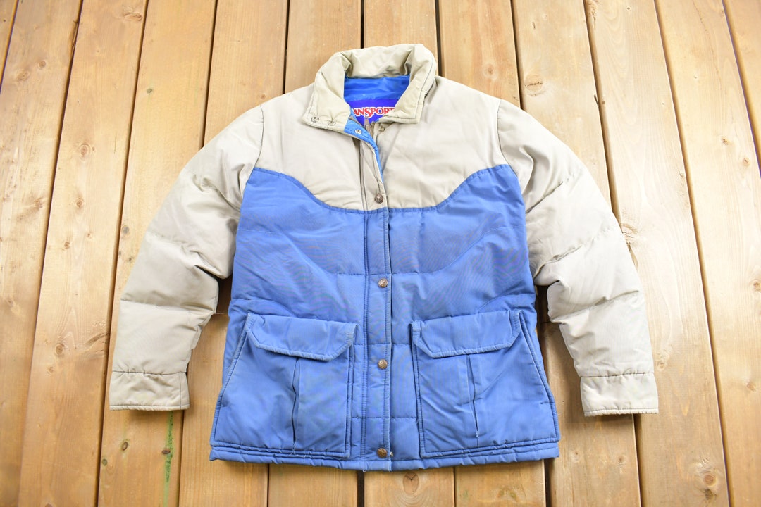 Vintage 1980s Jansport Puffer Jacket / Goose Down Fill / Vintage Bubble ...