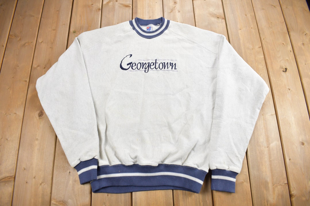 Vintage 1990s Georgetown University Collegiate Crewneck / Embroidered ...