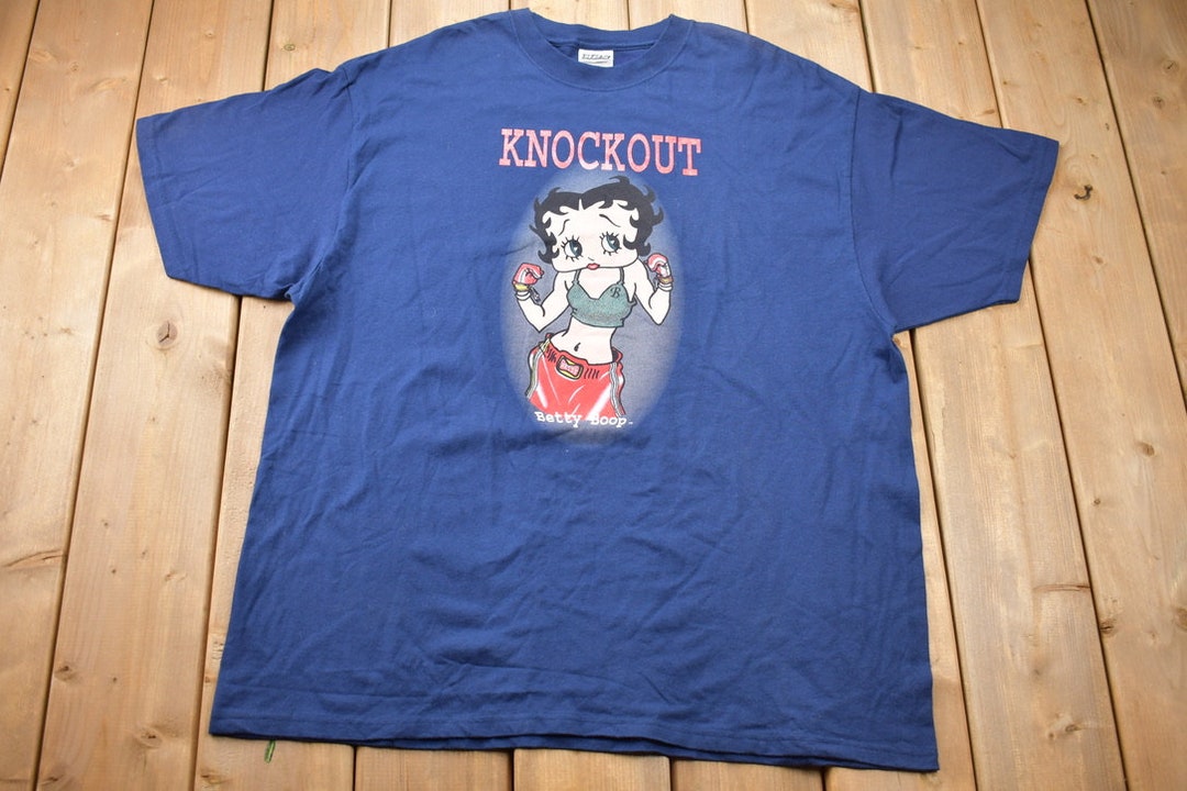 Vintage 1990s Betty Boop Knockout Boxing Cartoon T-shirt / 90s Graphic ...