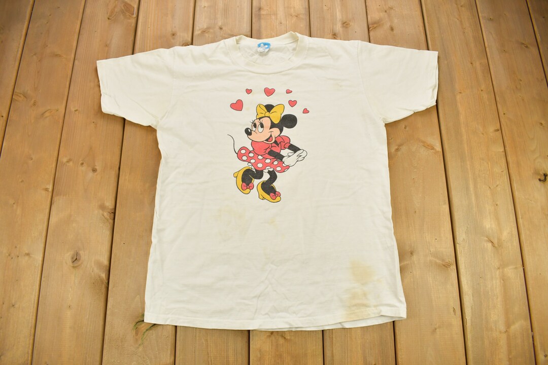 Vintage 1980s Minnie Mouse Graphic T-shirt / 90s Graphic Tee / Made in ...