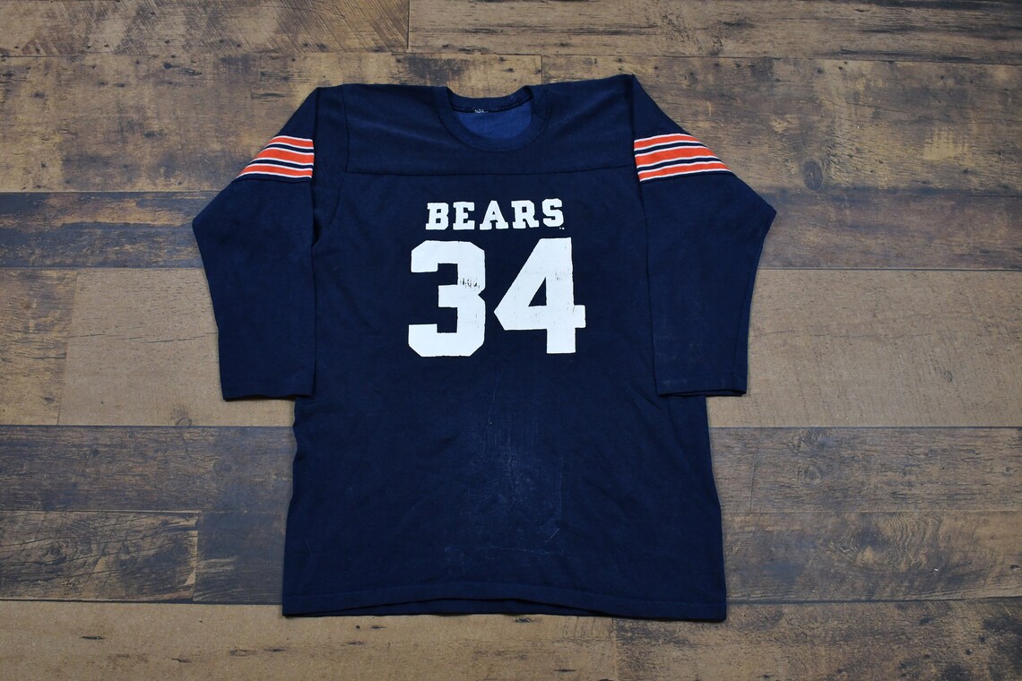 Chicago Bears Football Number 34 Vintage Halbarm T-Shirt / NFL | Etsy