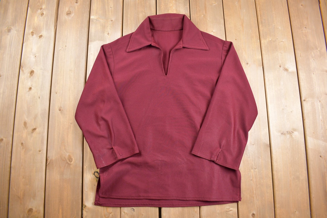 Vintage 1970s Collared Shirt / 70s Shirt / Funky Shirt / Big Collar ...