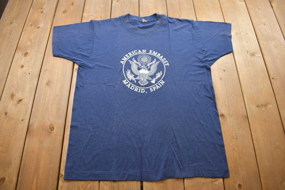 Vintage 1980s American Embassy Madrid Spain Screen Stars T-shirt ...