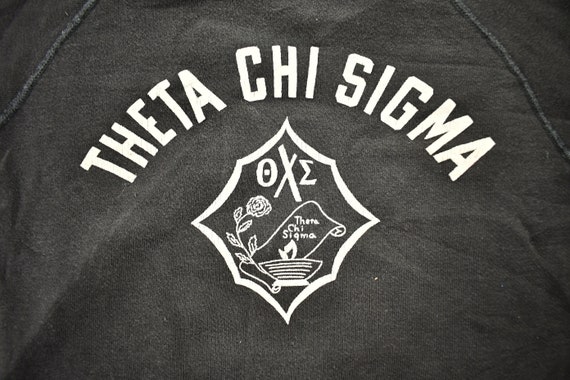 Vintage 1950s Theta Chi Sigma Champion Raglan Crewnec… - Gem