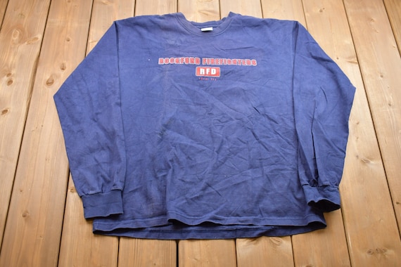 Vintage 1990s Camber Rockford Firefighters Crewneck S… - Gem