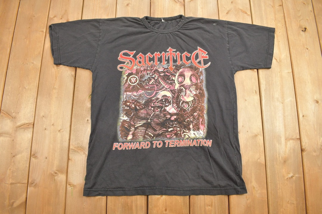 Vintage 1990s Sacrifice "forward to Termination" T-shirt / Vintage Band ...