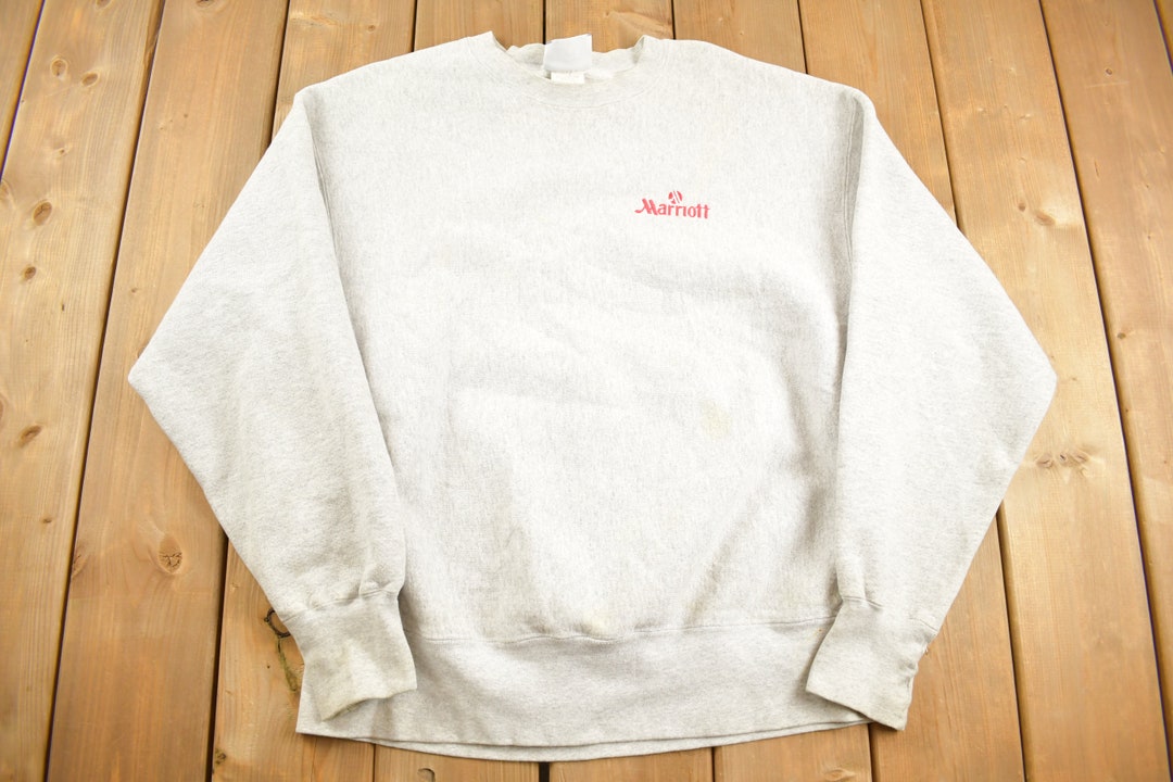 Vintage 1990s Marriott Hotel Lee Crossgrain Crewneck Sweatshirt / 90s ...