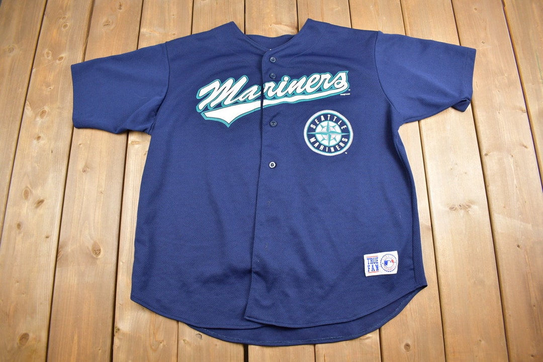 Vintage 1999 Seattle Mariners MLB True Fan Baseball Jersey / 90s Jersey ...