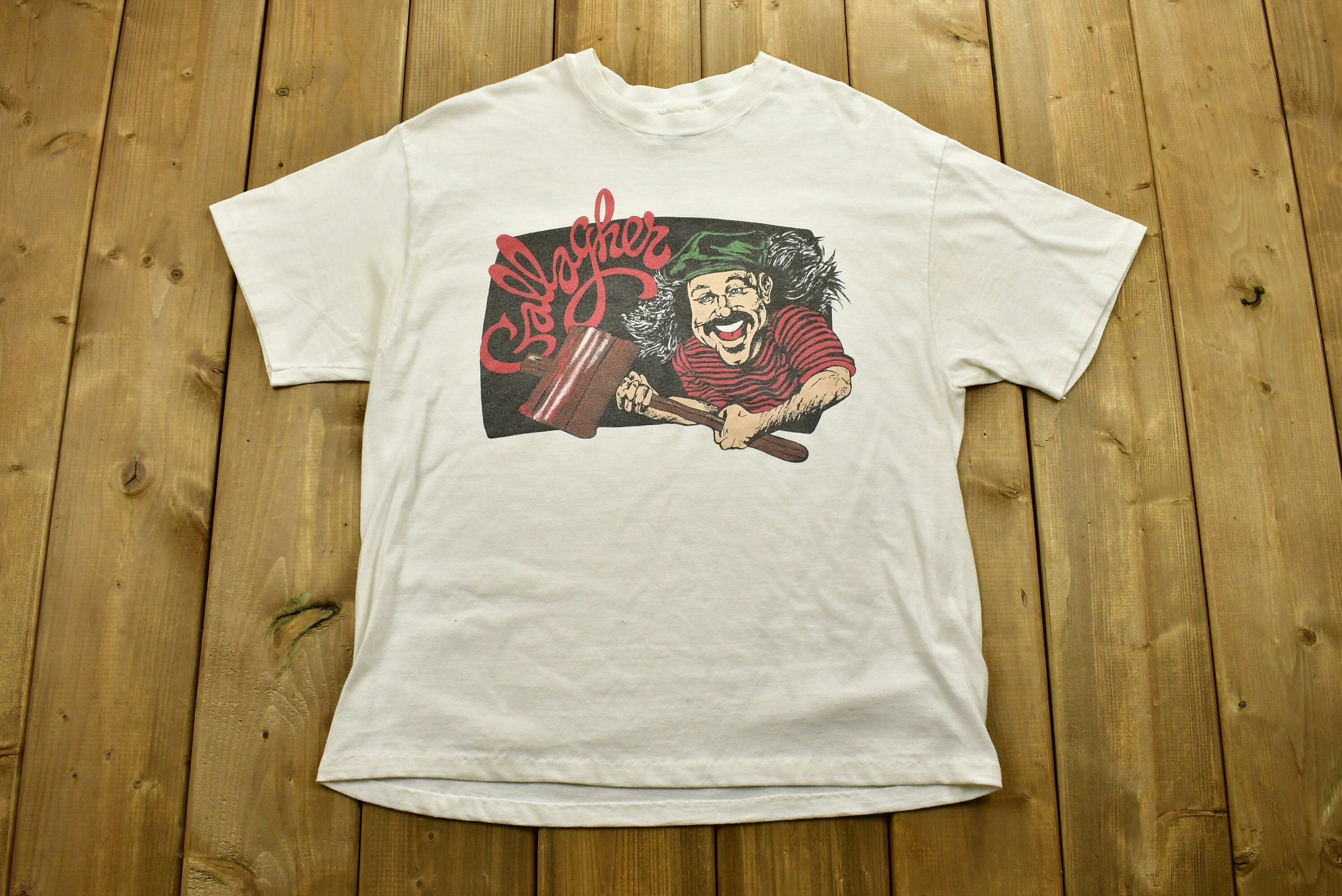 Vintage 90's Gallagher Hammer Graphic T-Shirt sold by Dexter Chapin ...