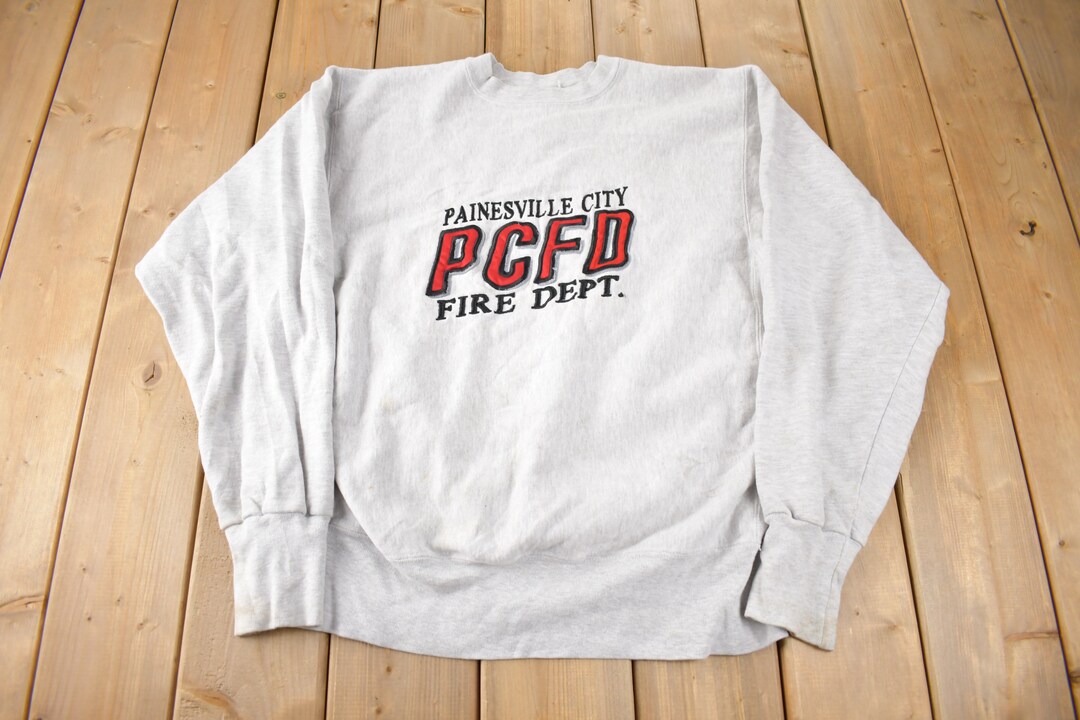 Vintage 1990s Painesville City Fire Dept Embroidered Crewneck ...