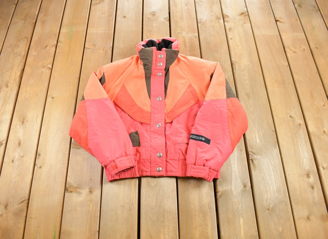 Vintage 1990s Fire Ice Sunice Ski Windbreaker Jacket / Color Block ...