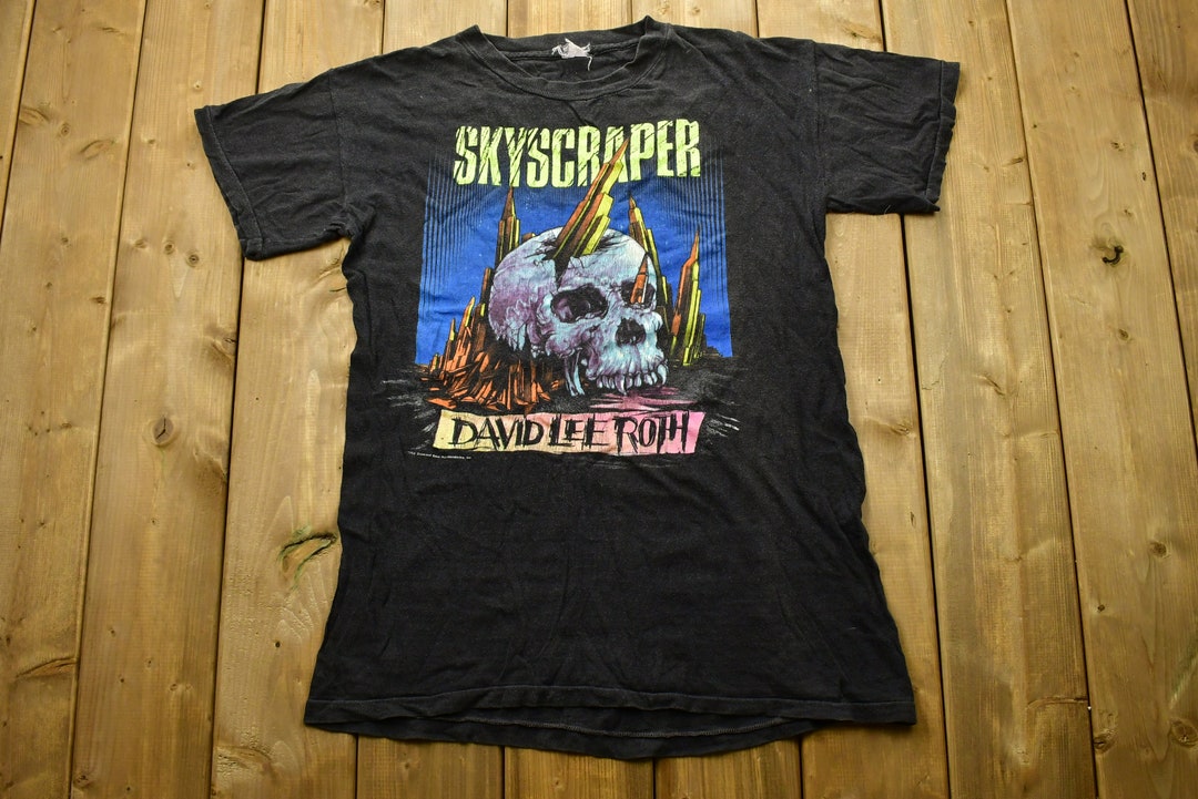 Vintage 1988 David Lee Roth Skyscraper Band T-shirt / Band Tee / Single ...